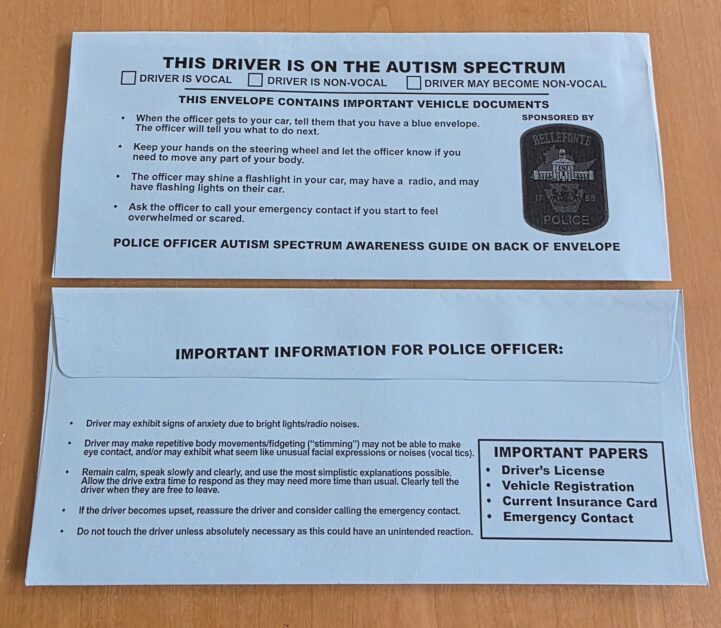 Bellefonte Police Roll Out Blue Envelope Program to Support Drivers ...